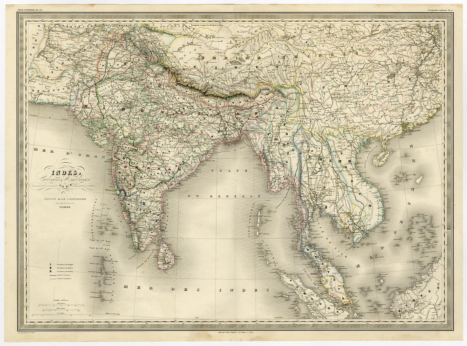 Large Antique Map of Asia including All of Southeast Asia, c.1792 For ...