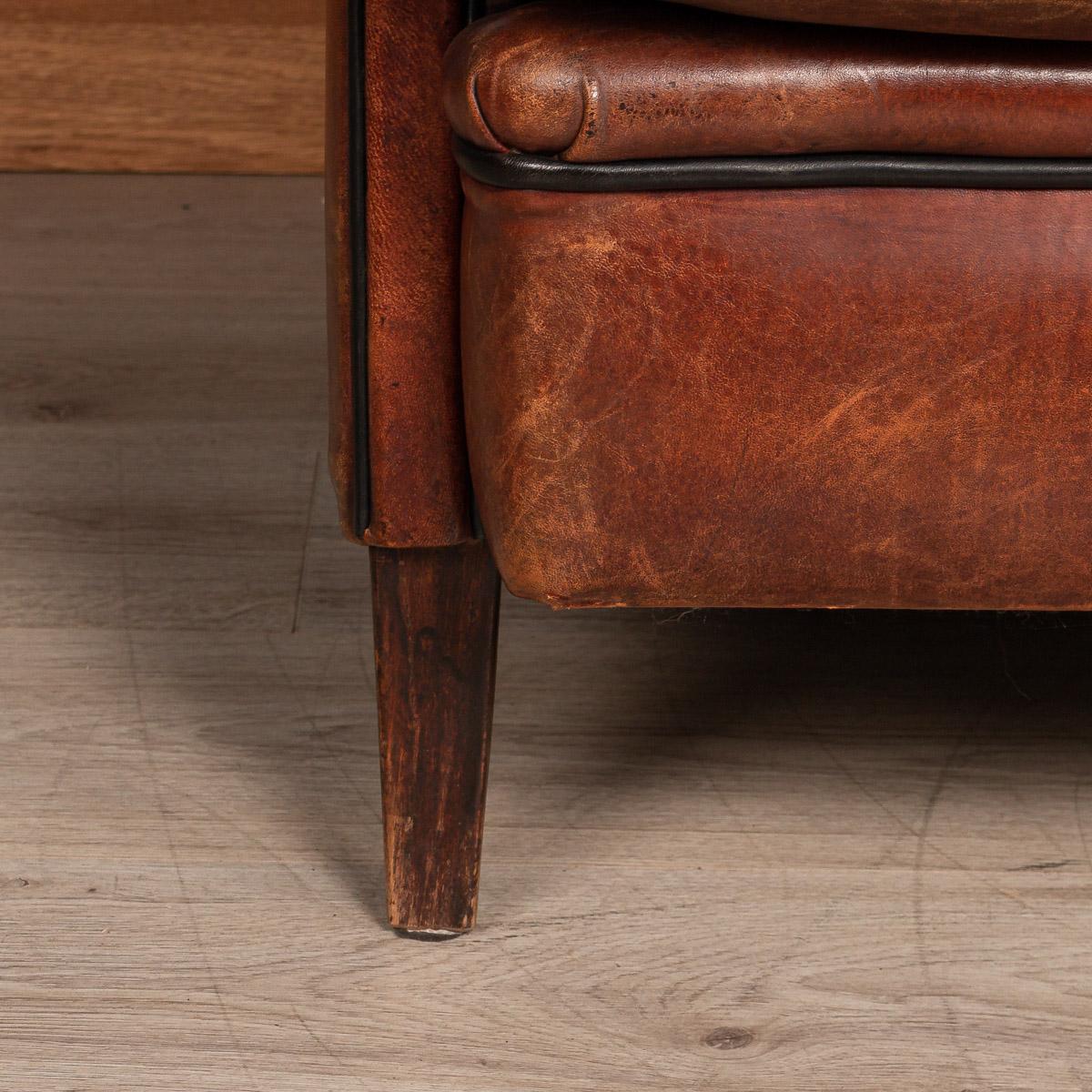 Superb Late 20th Century Scallop Back Two-Seat Sofa in Sheepskin ...