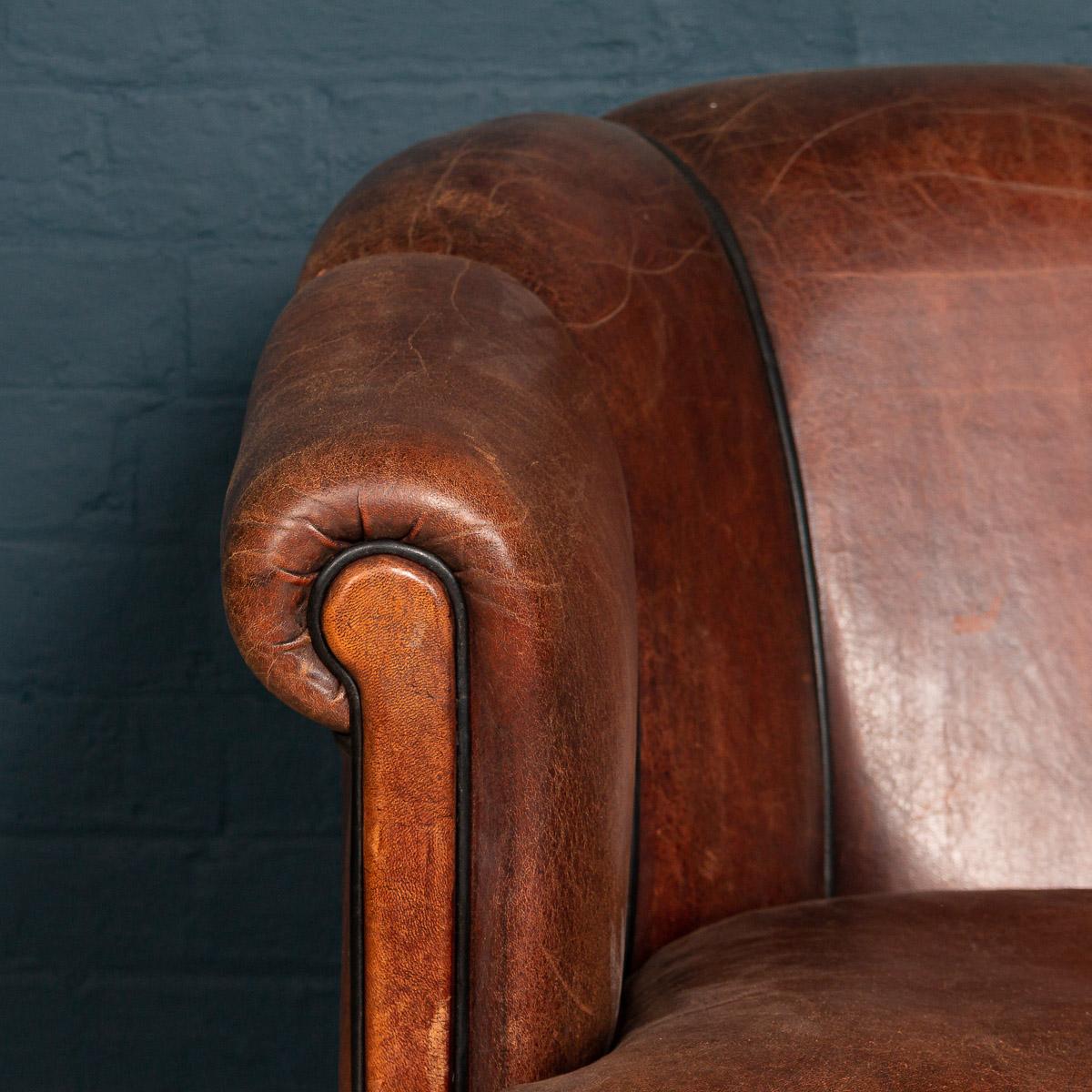 Superb Late 20th Century Scallop Back Two-Seat Sofa in Sheepskin ...