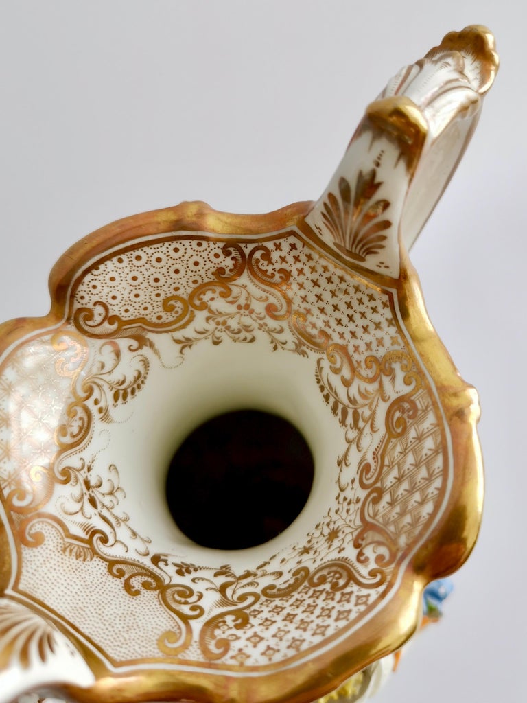 Minton Porcelain Encrusted Vase, Fruits by Thomas Steel, Rococo Revival ...