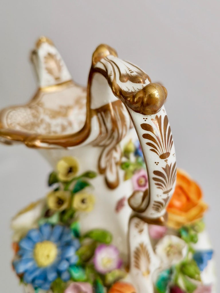 Minton Porcelain Encrusted Vase, Fruits by Thomas Steel, Rococo Revival ...