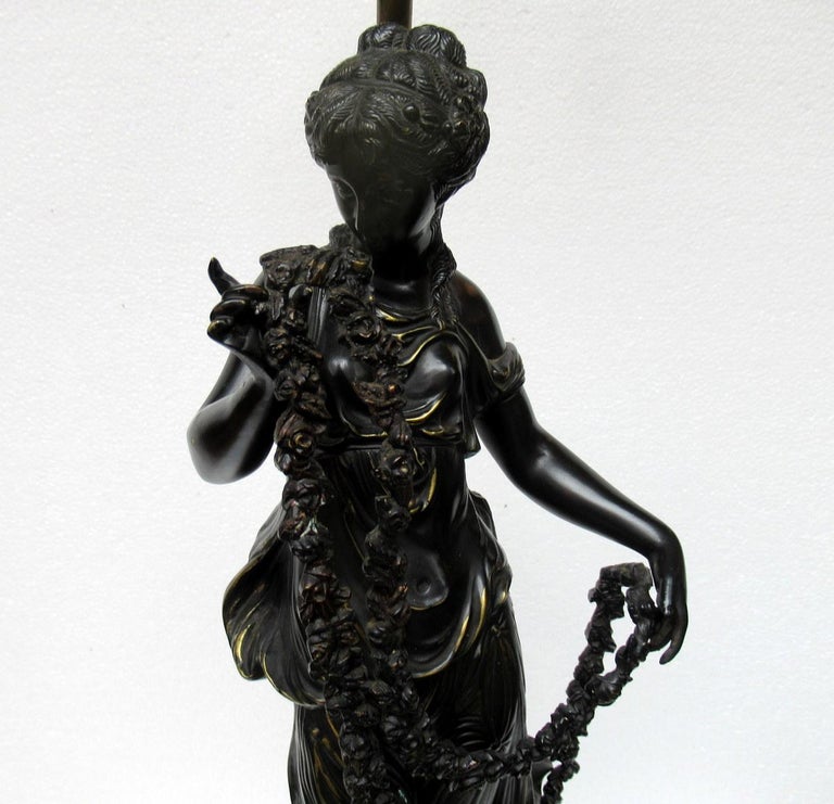 Antique Patinated French Grand Tour Classical Female Figure Bronze ...
