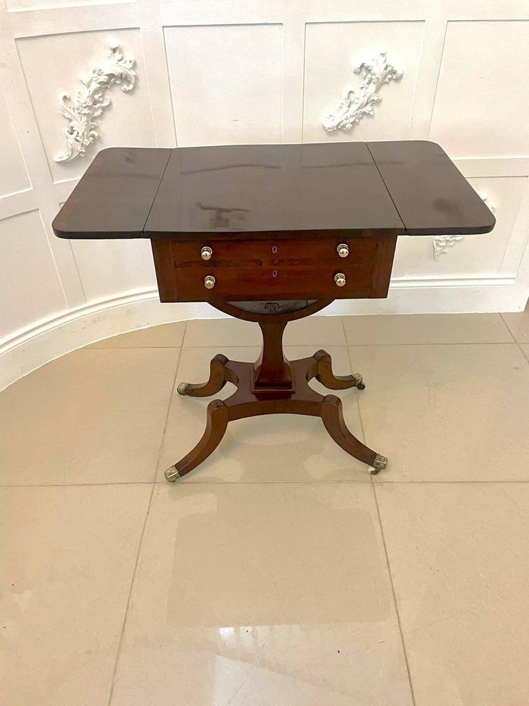 Superb Quality Antique Regency Freestanding Mahogany Sewing/Side Table ...