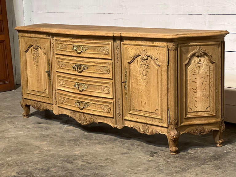 Superb Quality French Bleached Oak Enfilade For Sale at 1stDibs