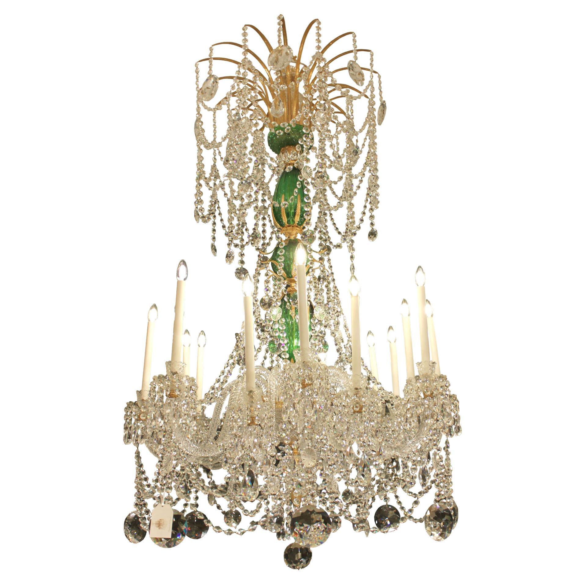 Fine Quality Victorian Ten-Light Cut Glass Chandelier by Perry and Co ...
