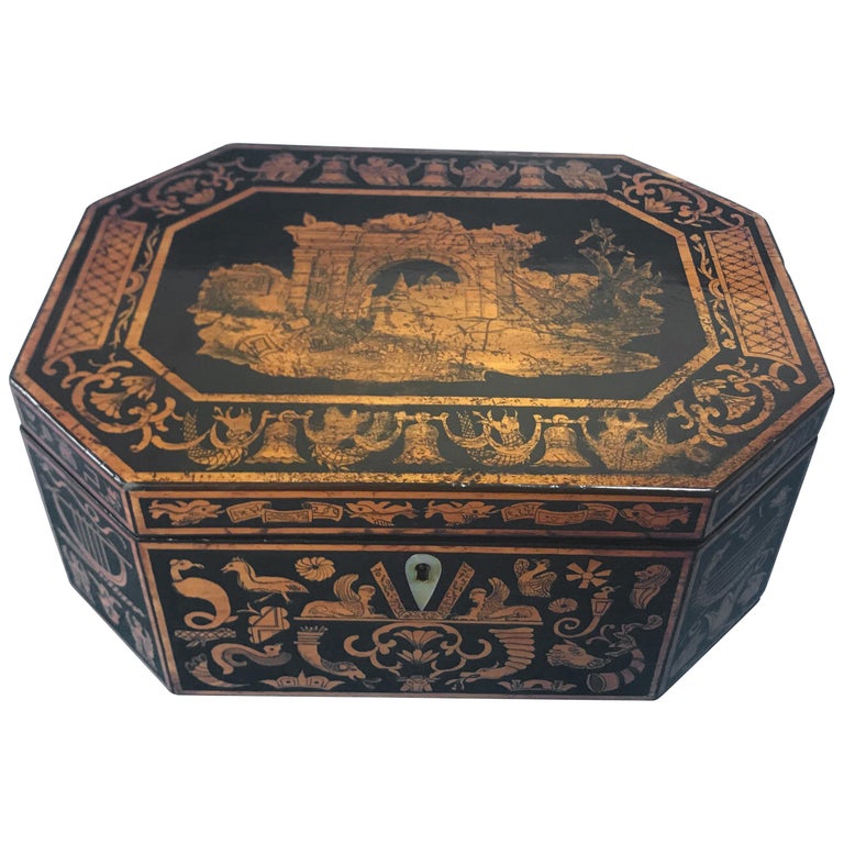Superb Regency Pen-Work Box For Sale at 1stDibs