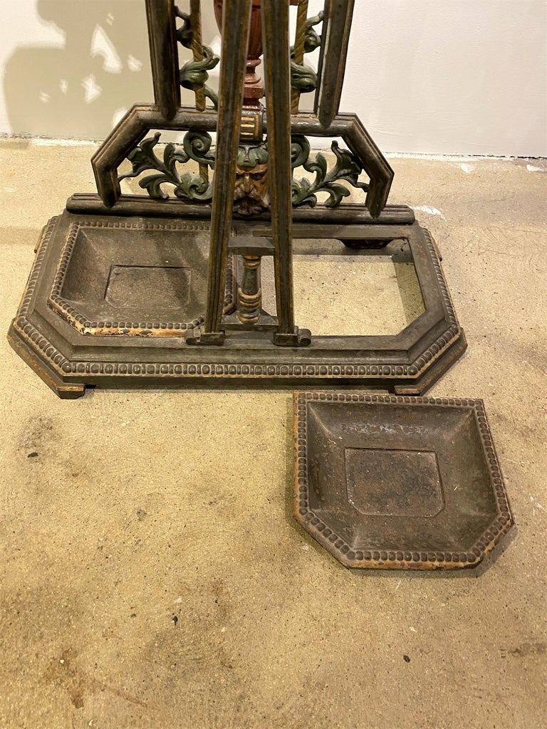 Superb and Unique 19th C Hand Decorated Cast Iron Shell and Dolphin ...