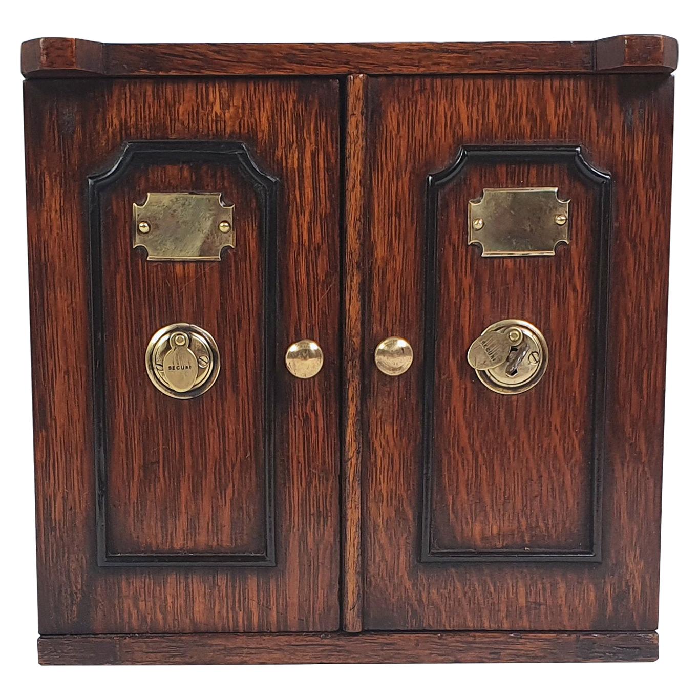 Superb Victorian Oak Table Top Collectors Cabinet at 1stDibs | table ...