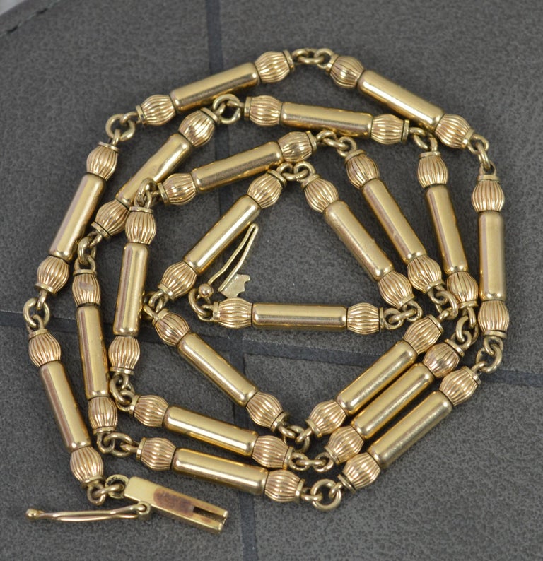Superb Vintage 9 Carat Gold Fancy Link Chain For Sale at 1stDibs