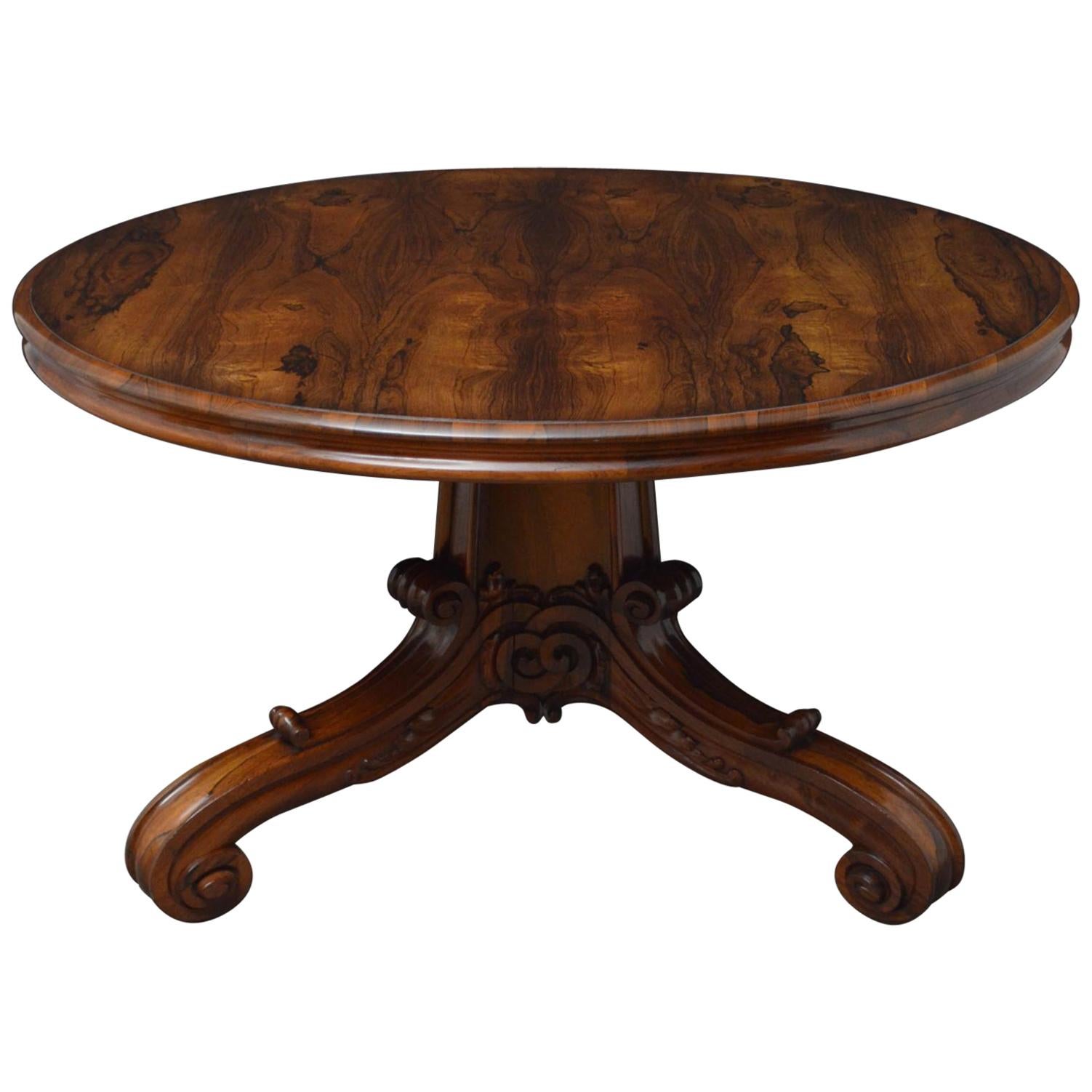 Superb William IV Rosewood Centre Table Dining Table For Sale at 1stDibs