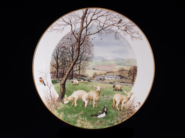 Superbly Decorative Set of Royal Worcester Fine Porcelain Plates For ...