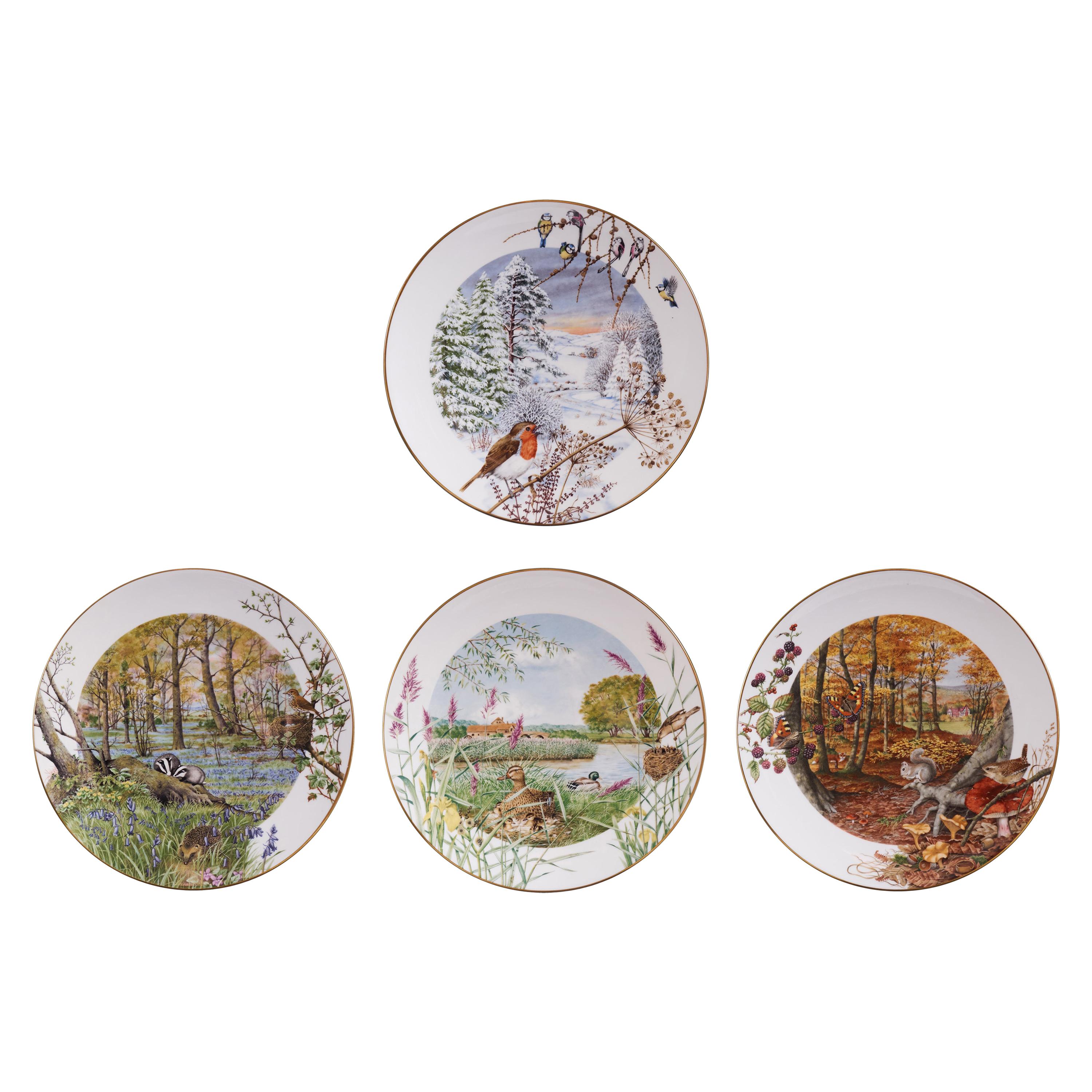 Pair of Royal Worcester Porcelain Vases For Sale at 1stDibs