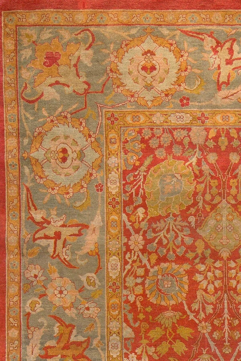 Superfine Antique Indian Agra Rug For Sale at 1stDibs