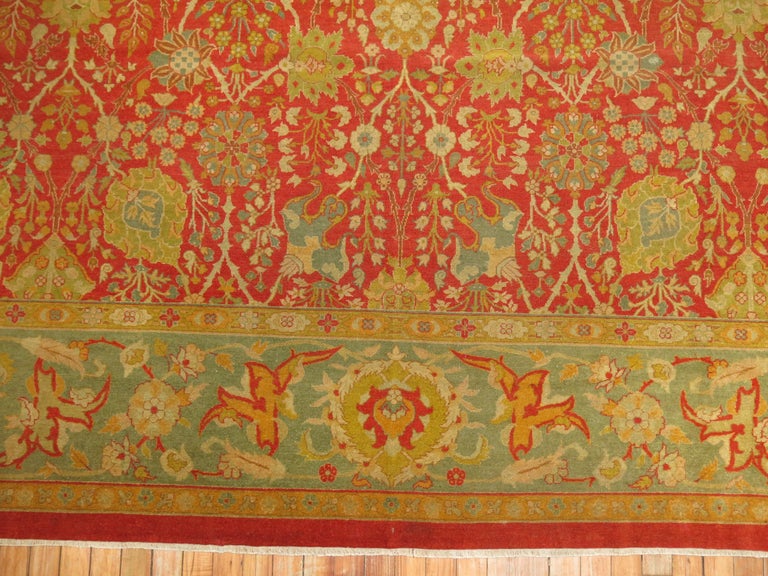 Superfine Antique Indian Agra Rug For Sale at 1stDibs