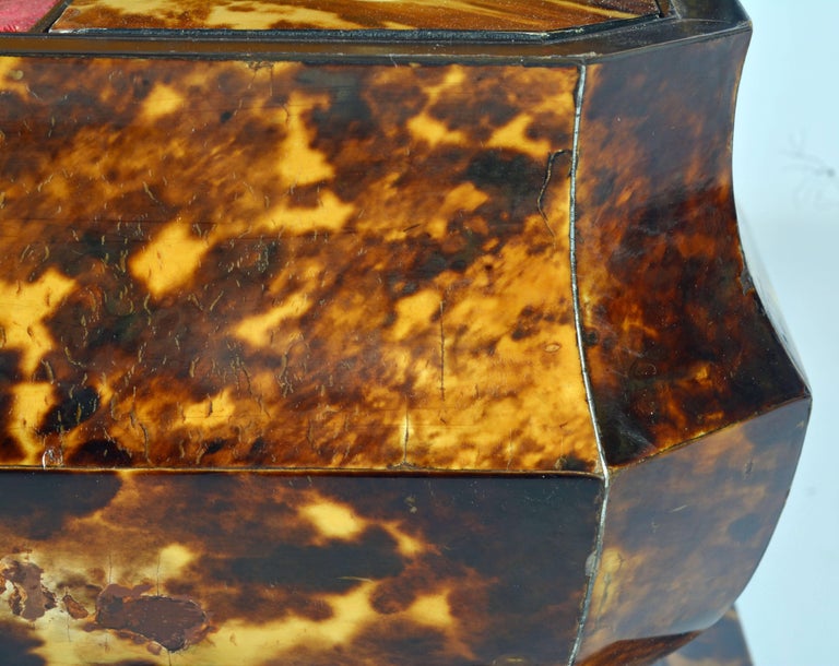 Superior 19th Century English Georgian Tortoise Shell Tea Caddy on ...
