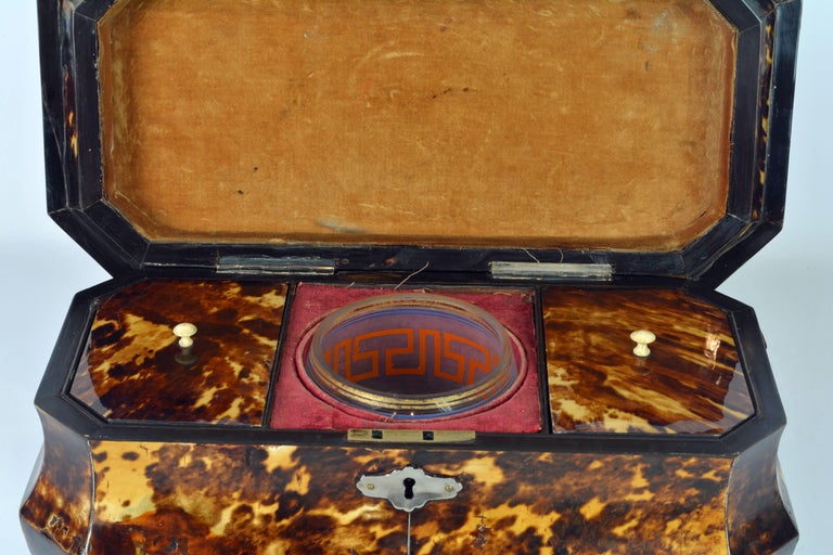 Superior 19th Century English Georgian Tortoise Shell Tea Caddy on ...