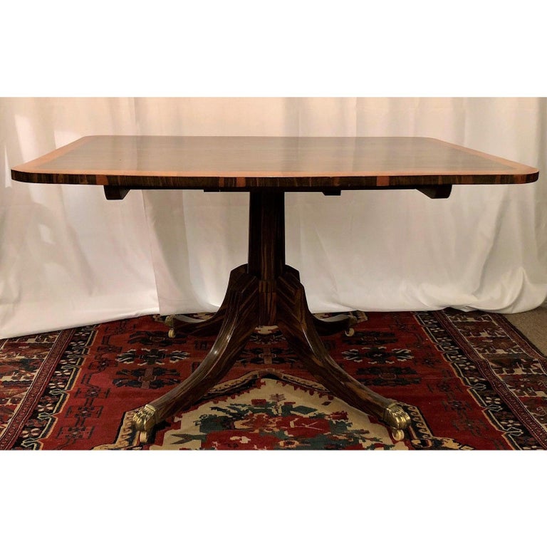 Superior Antique 19th Century Rare "Zebra Wood" Table For Sale at 1stDibs