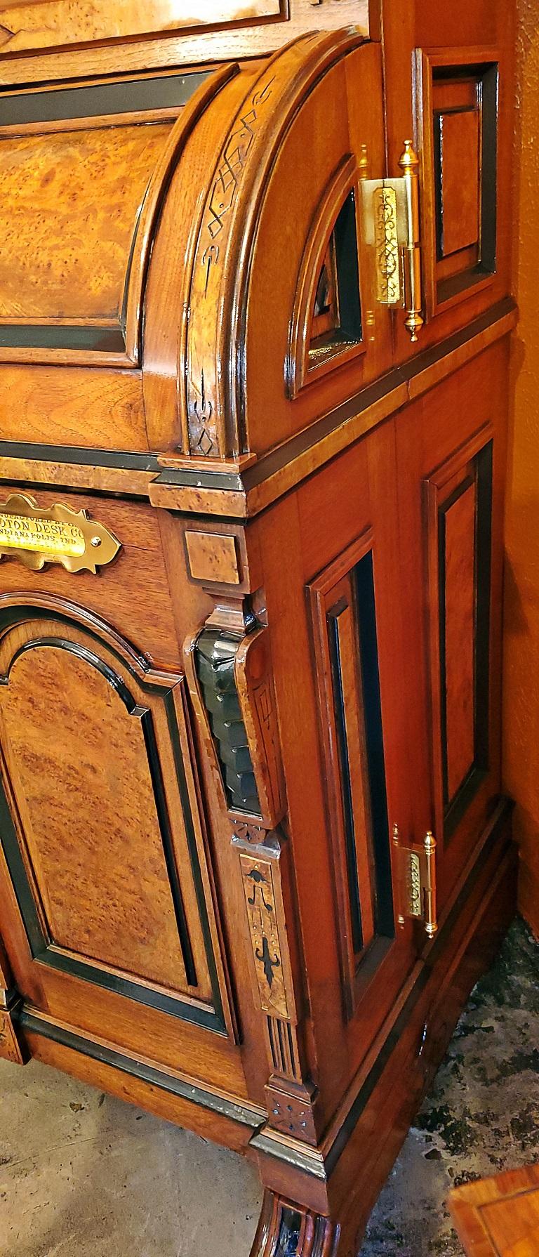 John D. Rockefeller Style Extra Grade Wooten Desk with Outstanding ...