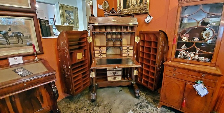 John D. Rockefeller Style Extra Grade Wooten Desk with Outstanding ...