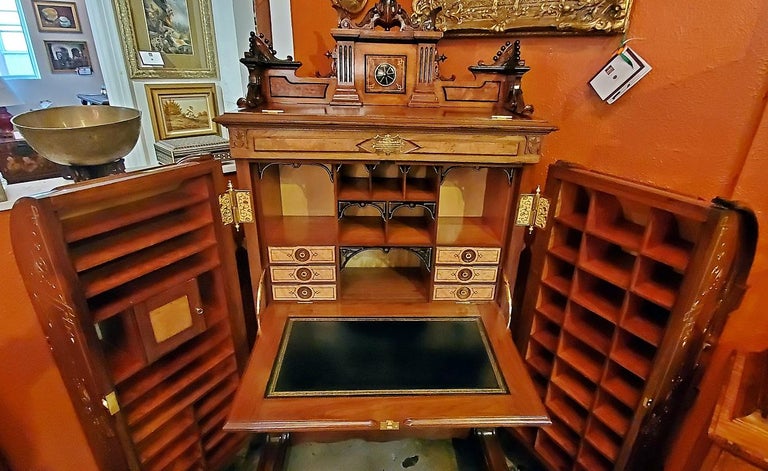 John D. Rockefeller Style Extra Grade Wooten Desk with Outstanding ...