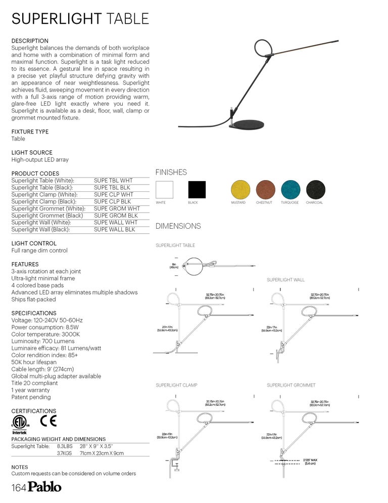 Superlight Table Lamp in White by Pablo Designs For Sale at 1stDibs
