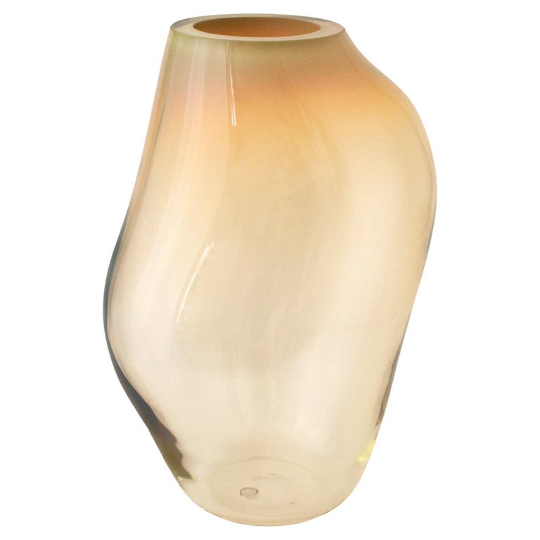Supernova IV Amber Iridescent M Vase by ELOA For Sale at 1stDibs