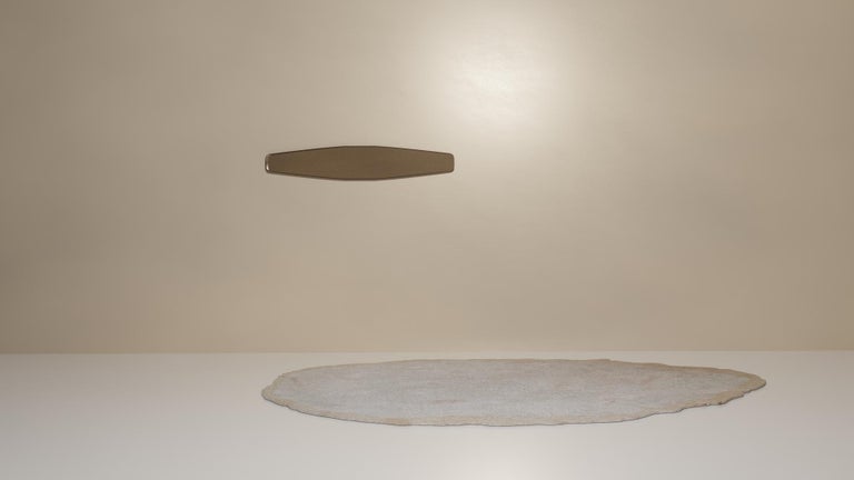 21st Century Supersonic Organic Shaped Hand Knotted Silk Wool Moss ...