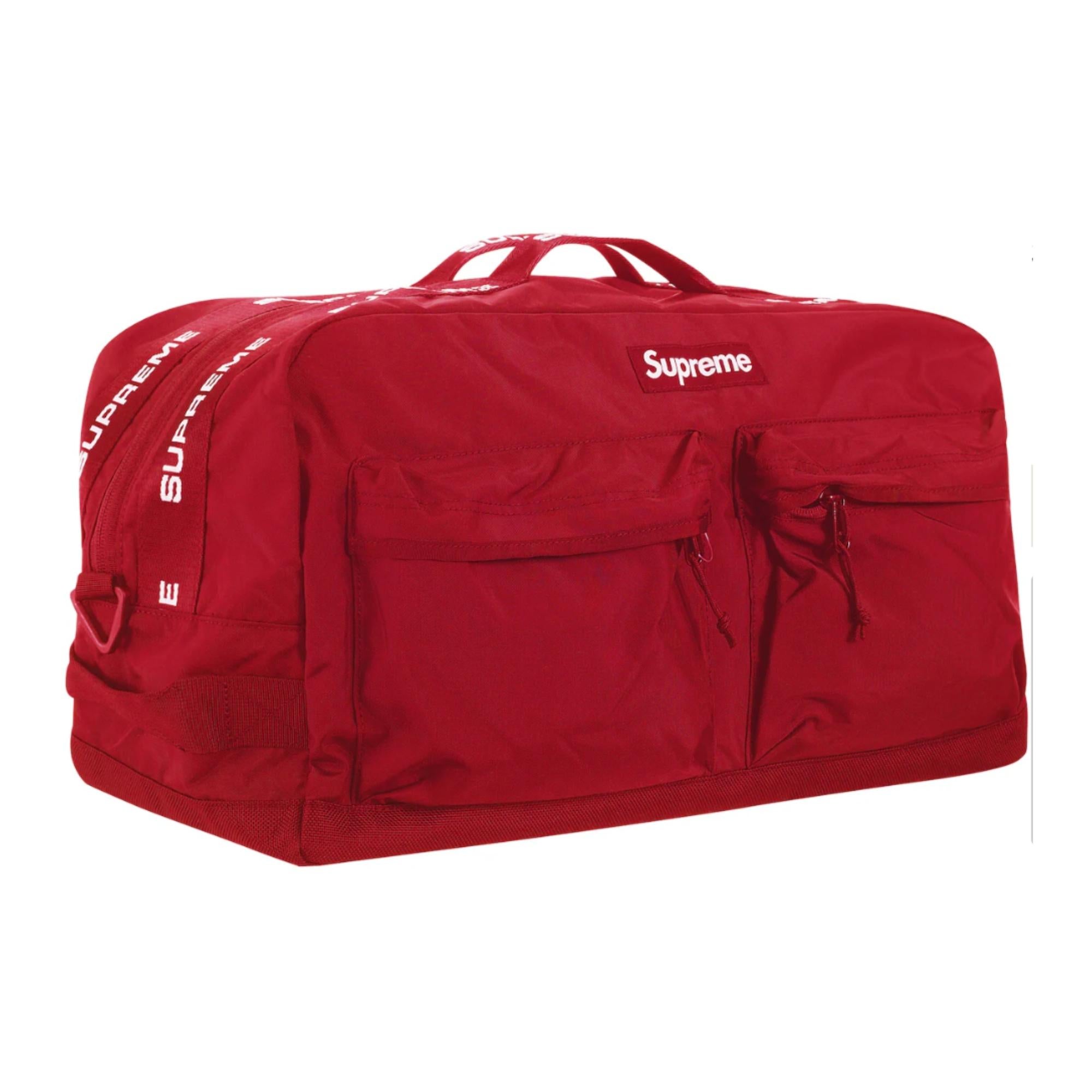 Supreme Nylon Red Duffle Bag FW22 For Sale at 1stDibs