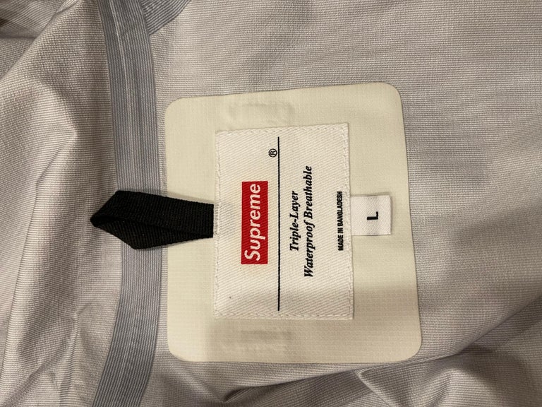 Supreme SS16 Apex Taped Seam White Jacket For Sale at 1stDibs