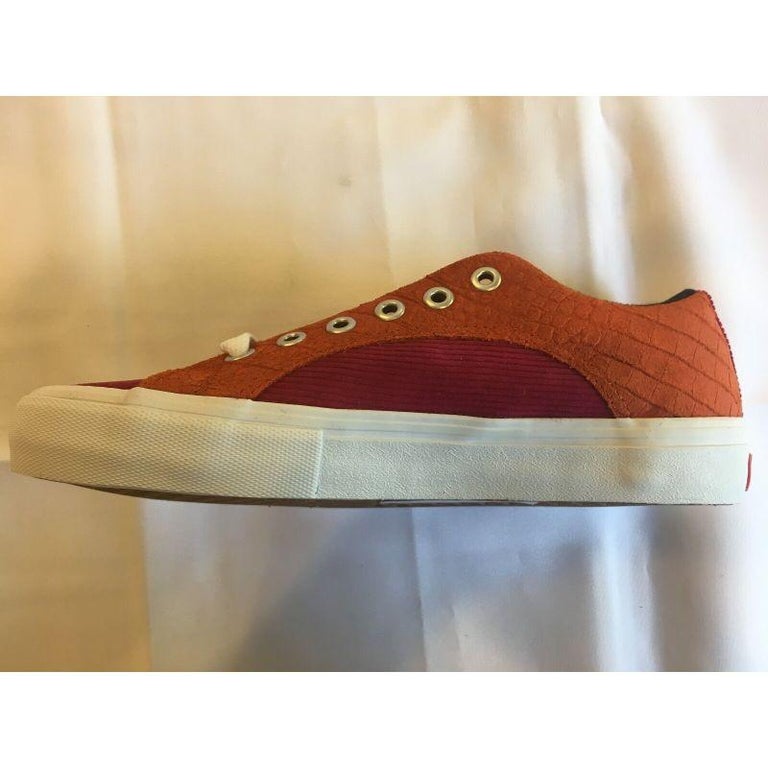 Supreme /Vans Crocodile Corduroy Lampin Pro Rust Pink/Purple/Orange For ...