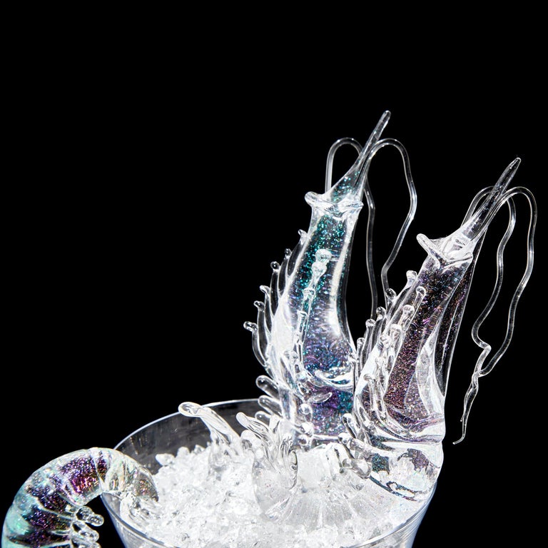 Surf - Still Life with Shrimp, a Glass Still Life Art Work by Elliot ...