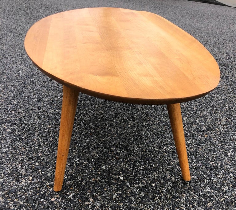 Surf Table, Midcentury Russel Wright Elliptical Coffee Table with ...