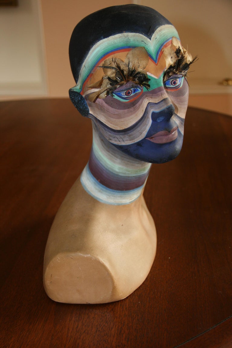 Surreal Hand Painted Deco Sculpture For Sale at 1stDibs
