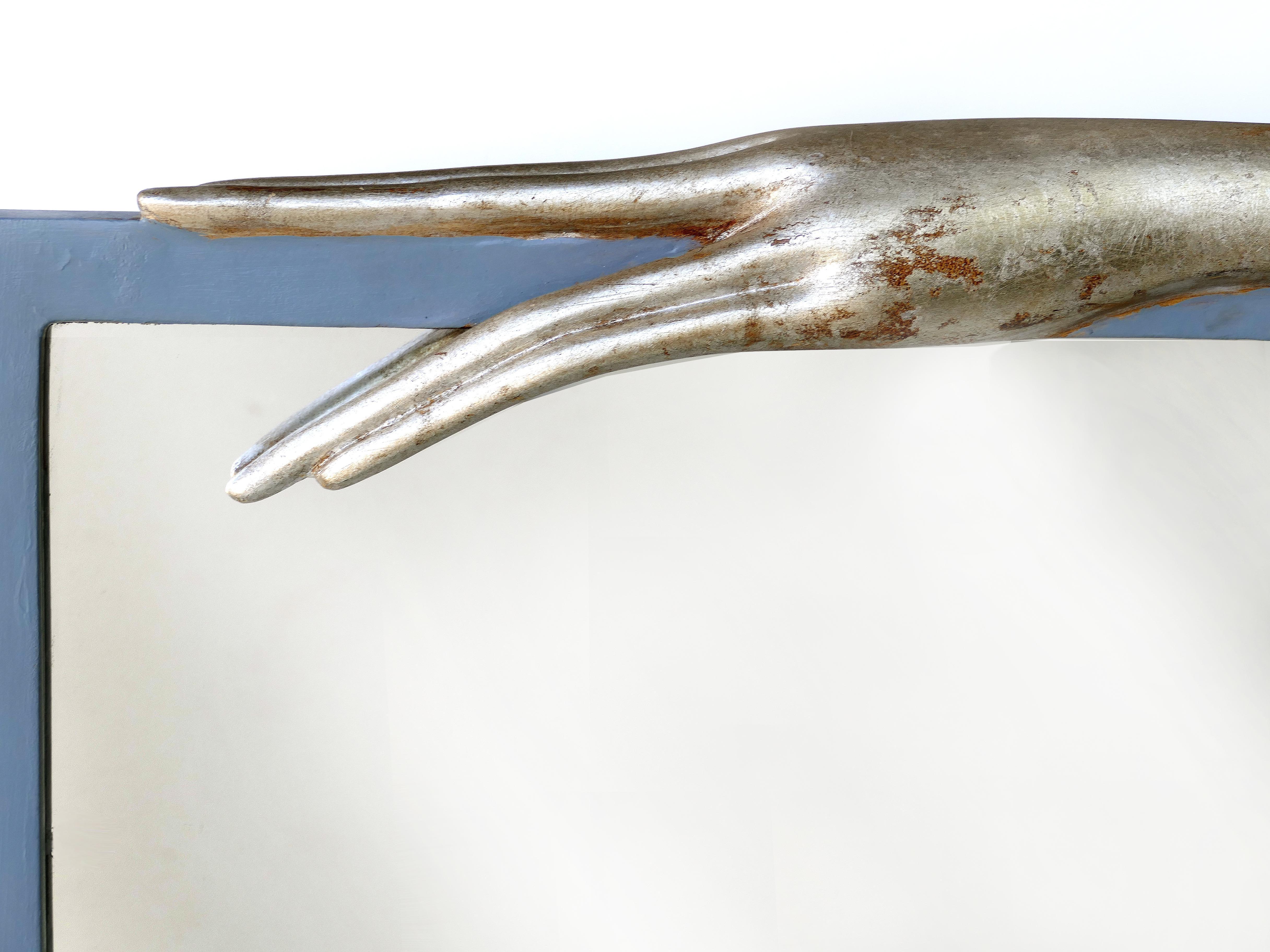 Surrealist Carved Wood Table Standing Mirror For Sale at 1stDibs ...