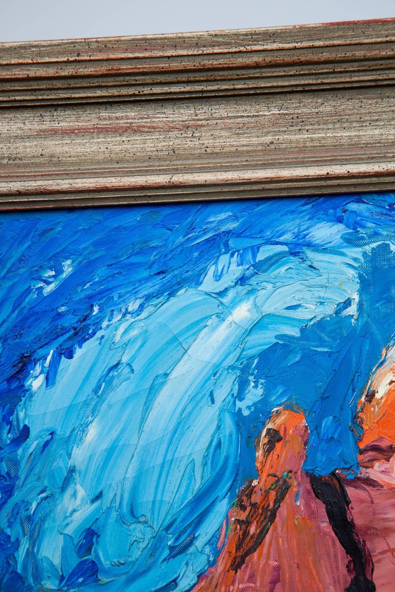 Surrealist Castle Rock Oil Painting For Sale at 1stdibs