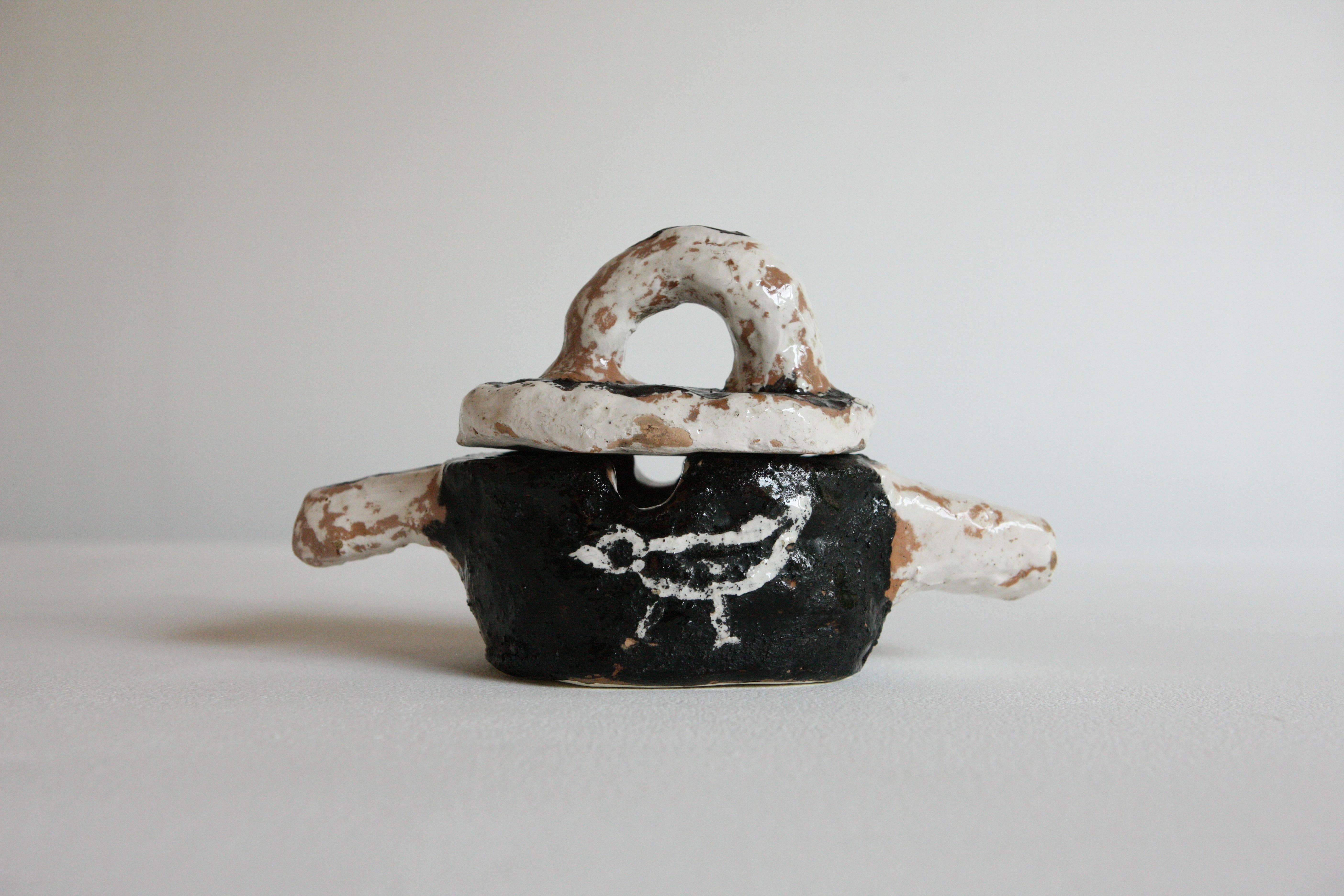 Surrealist Lidded Vessel #4 Maurice Perrenoud 1914-2007 For Sale at 1stDibs