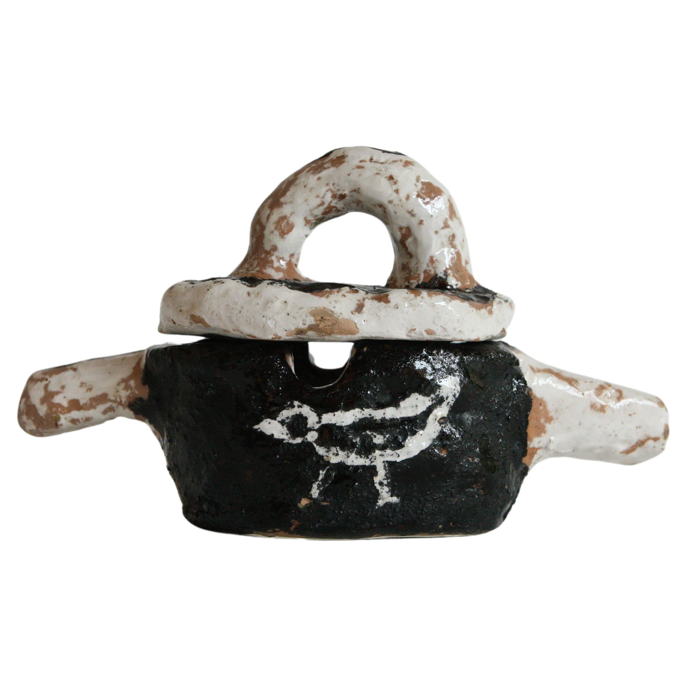 Surrealist Lidded Vessel #4 Maurice Perrenoud 1914-2007 For Sale at 1stDibs