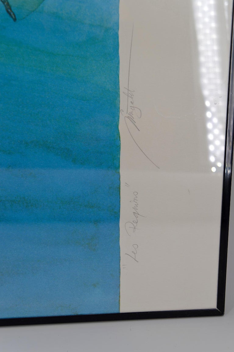 Surrealist Lithograph "The Sharks" by Alain Mirgalet, France, circa ...