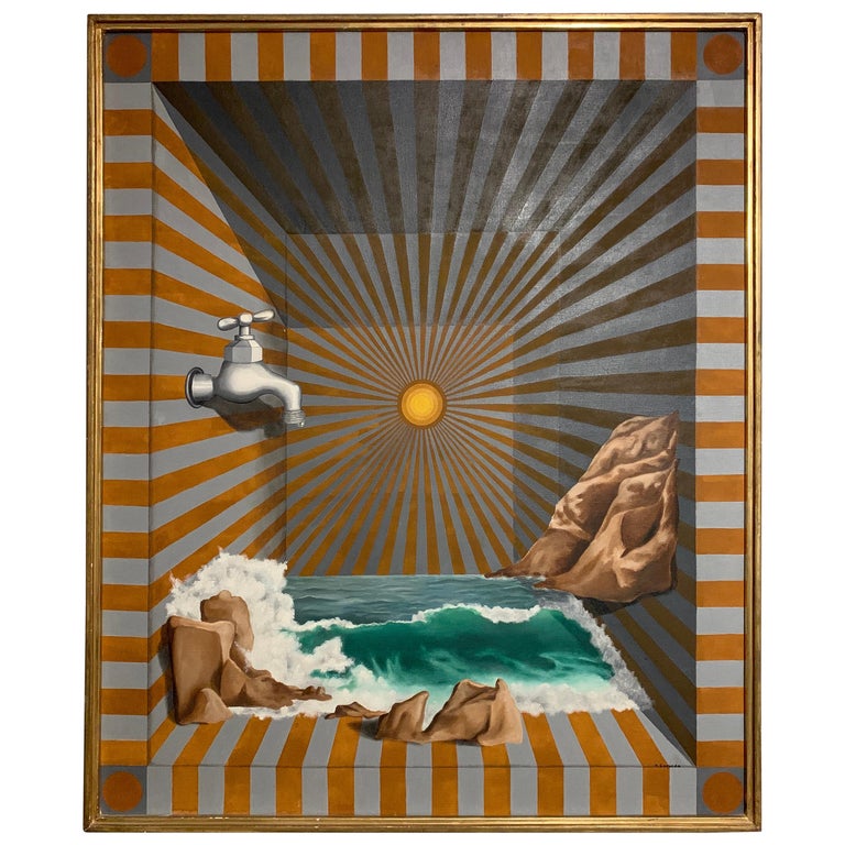 Surrealist Oil on Canvas Painting by Xavier Esqueda 'b. 1943' at 1stDibs