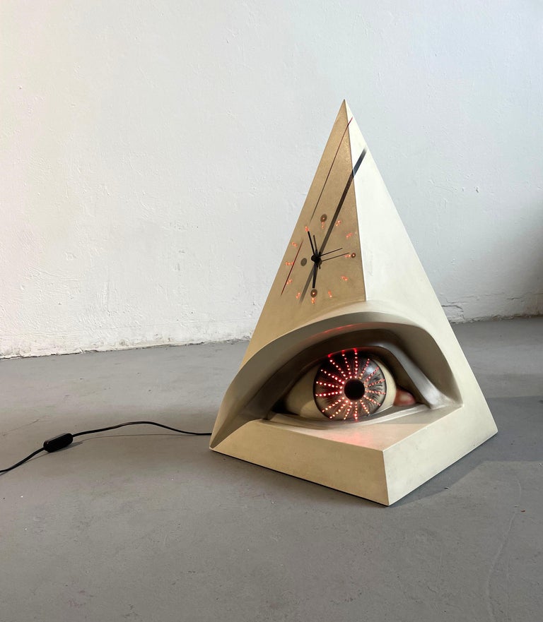 Surrealist Table Clock in Fiberglass by Belgian Atelier Sommarti For ...