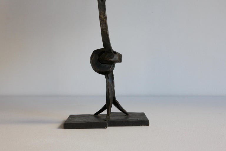 Surrealist Wrought Iron Table Mirror For Sale at 1stDibs