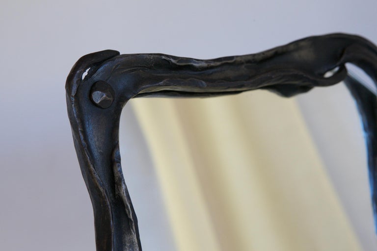 Surrealist Wrought Iron Table Mirror For Sale at 1stDibs