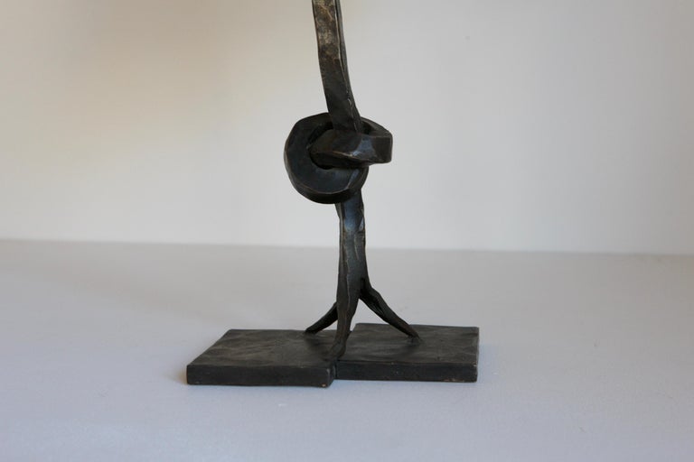 Surrealist Wrought Iron Table Mirror For Sale at 1stDibs