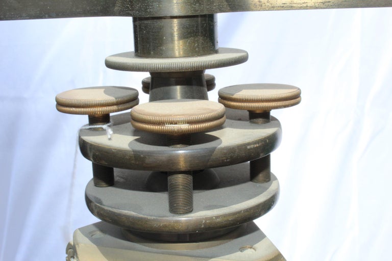 Surveyors Transit, British, Antique, Brass with Wood Legs, Marked ...