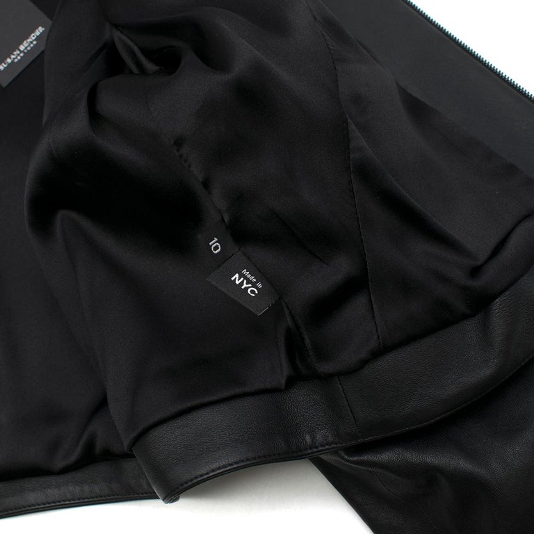 Susan Bender Leather Jacket with Fur Cuffs Size US 10 at 1stDibs ...