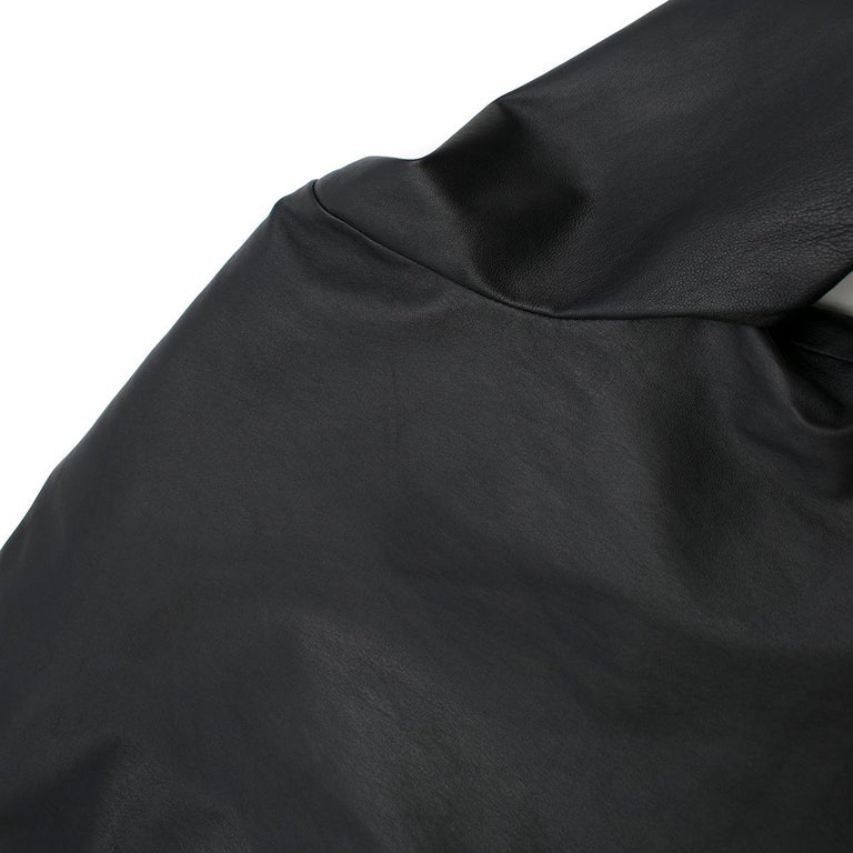 Susan Bender Leather Jacket with Fur Cuffs Size US 10 at 1stDibs ...