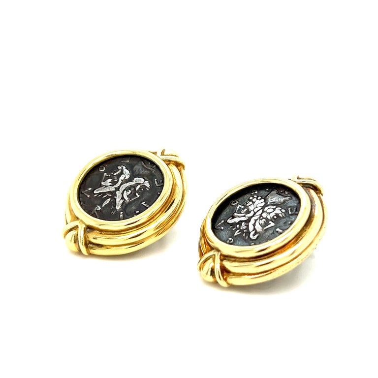 Susan Berman Ancient Roman Gold Coin Ear Clips For Sale at 1stDibs