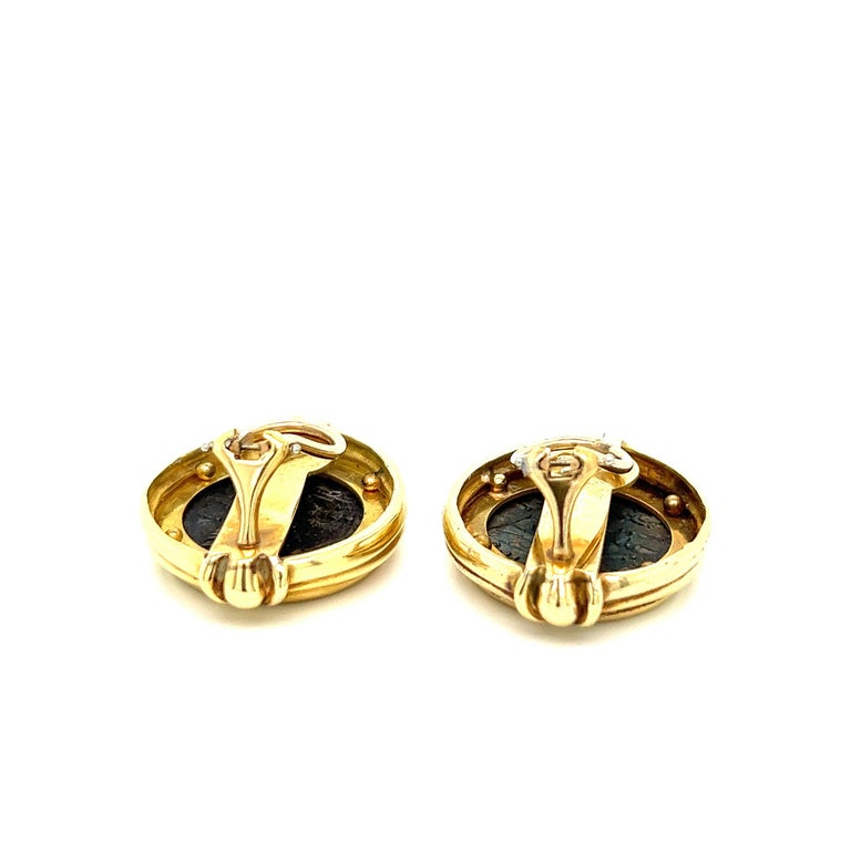 Susan Berman Ancient Roman Gold Coin Ear Clips For Sale at 1stDibs