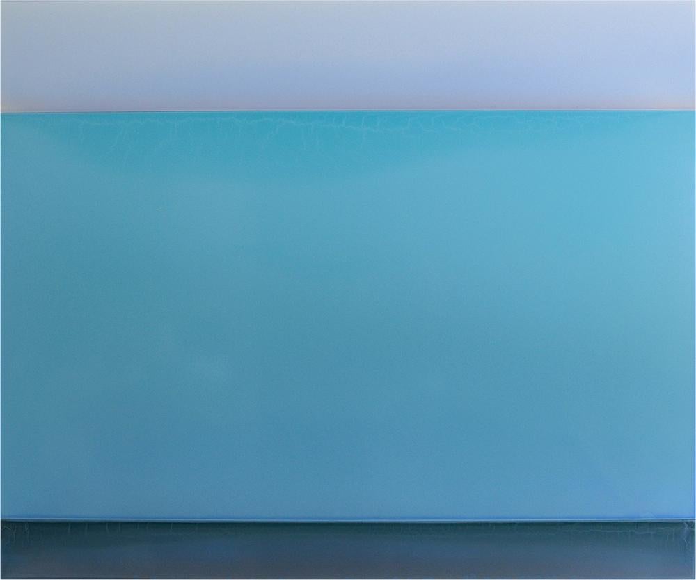 Lamont Ferguson - Blue Green Abstract, Large Fused Plastic Painting ...