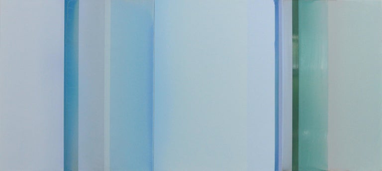 Susan English - Shades of Ocean, Horizontal Glossy Painting in Pale ...
